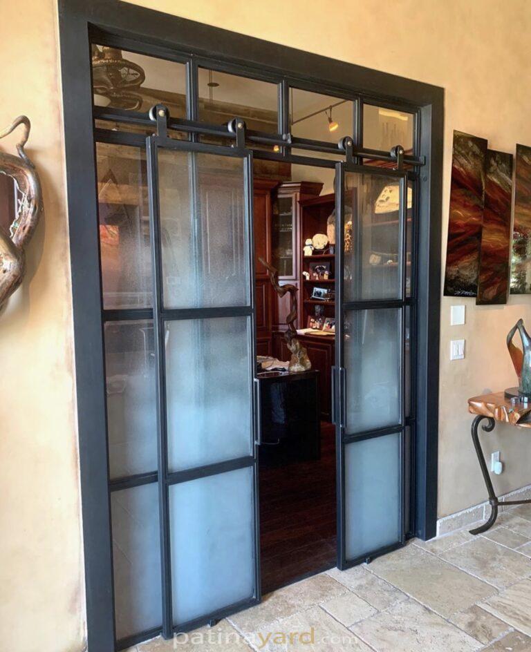 Custom Metal and Glass Barn Doors Built for You