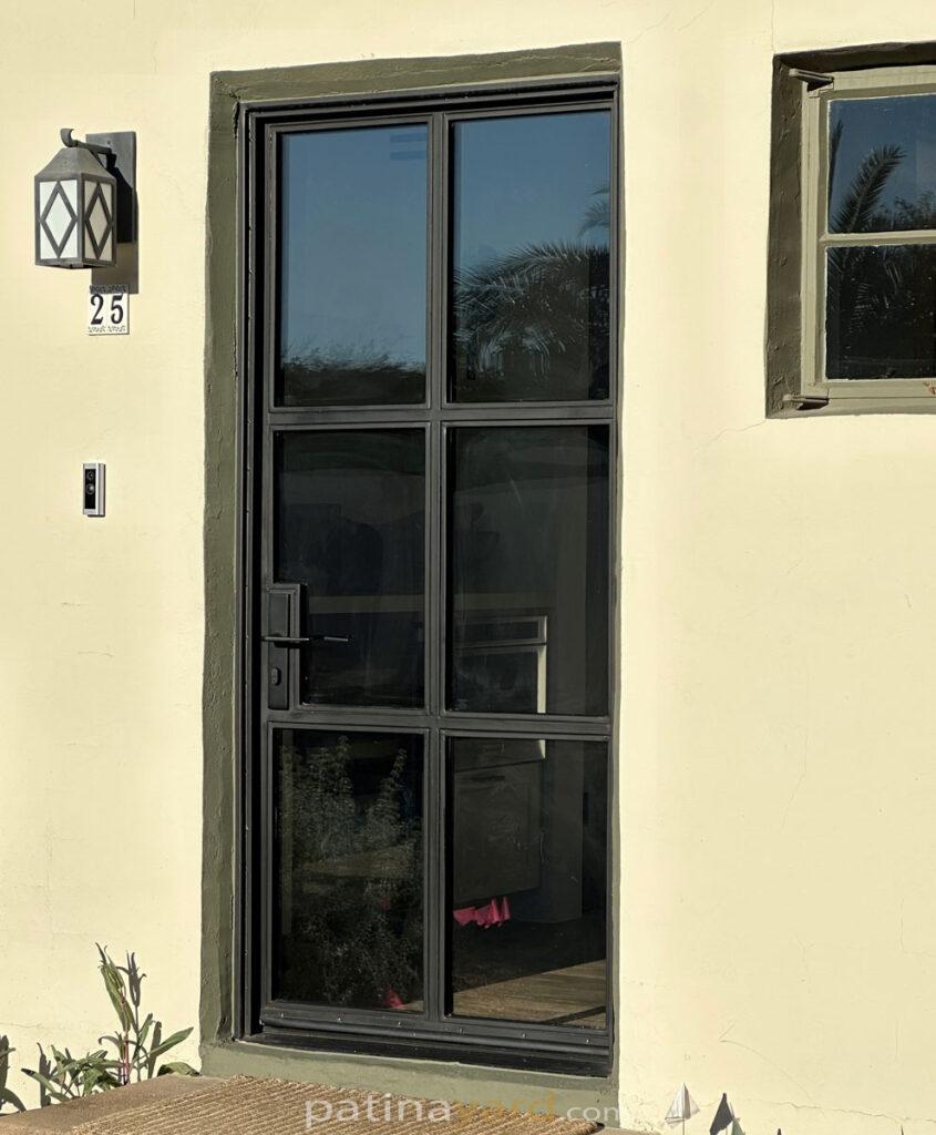 Metal and Glass Front Entry Door - Patina Yard Custom Furniture & Doors